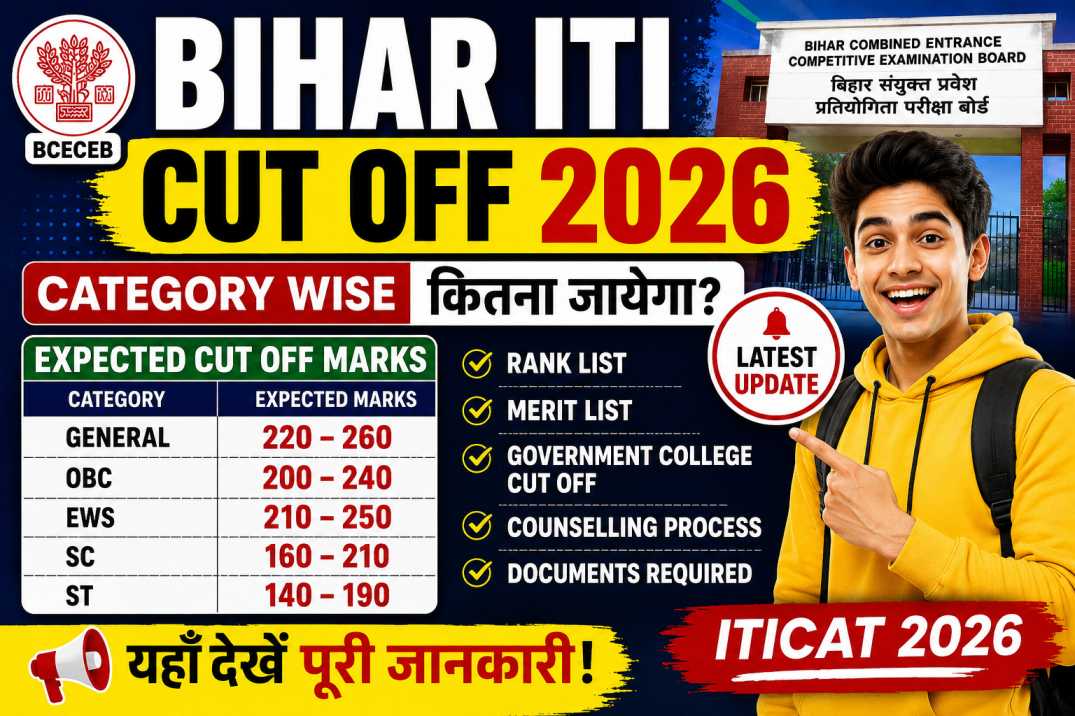 Bihar ITI Cut Off 2026 Category Wise: Expected Marks, Rank List & Merit ...